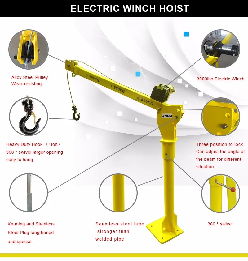 Foldable Steel Davits for Lifting Jet Skis - JNDO Crane