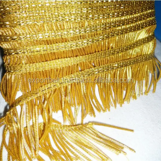 Gold Bullion Wire Fringe,Metallic Fringe Top Quality - Buy Metallic ...