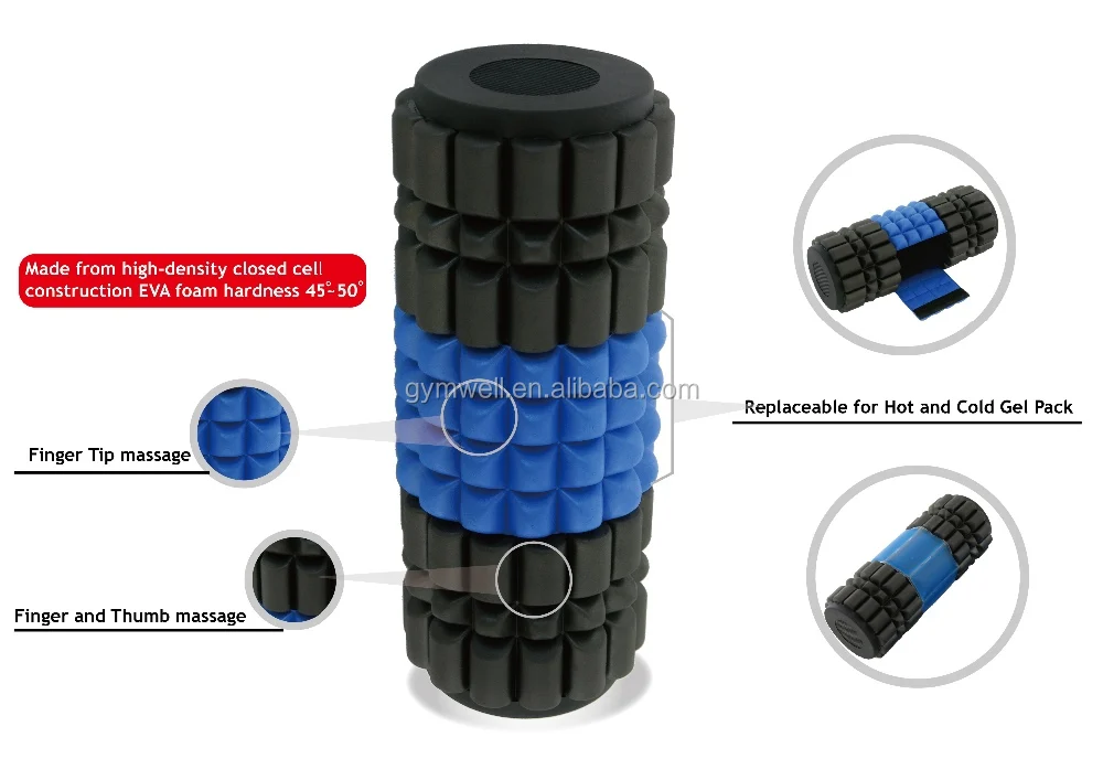 Body Relief Roller With Cold & Heat Gel Pack,Massage Therapy Grid Foam ...