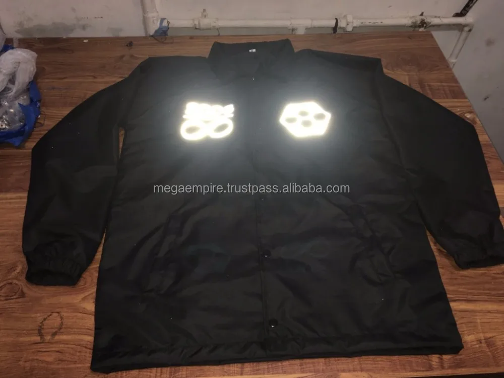 Custom Style Dark Green Coach Jacket With Custom Embroidered - Buy High ...