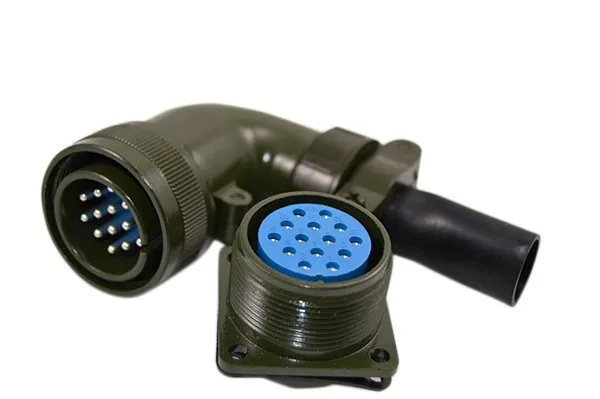 Ip55 Waterproof Right Angle Military Wire Connector 7pin 10pin ...