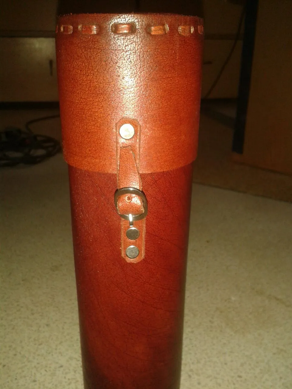Custom Made Embossed Leather Scroll Tubes Suitable For Packaging Scroll ...