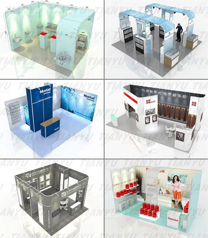 Standard Modular Exhibition System Booth Design - Big Size 30x75ft ...