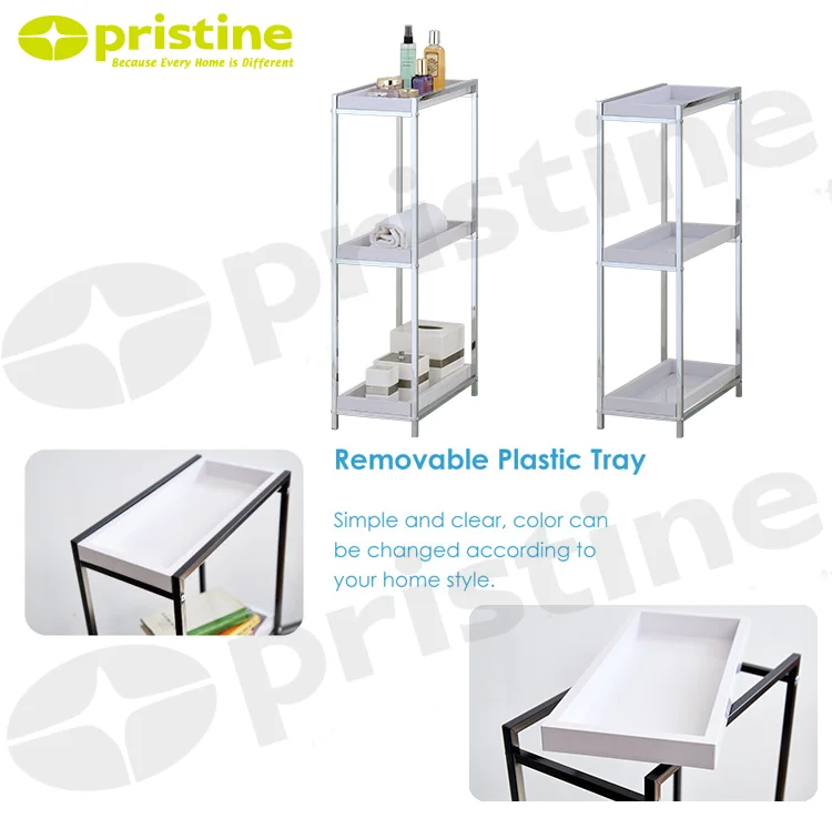 Household 3 Tier Metal Shelving Shelf Storage Rack - Buy Storage Rack ...