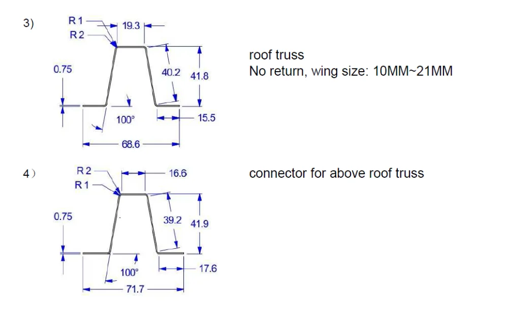 G300 Z275 Folded Steel Sections Top Hat Omega - Buy G300 Z275 Folded ...