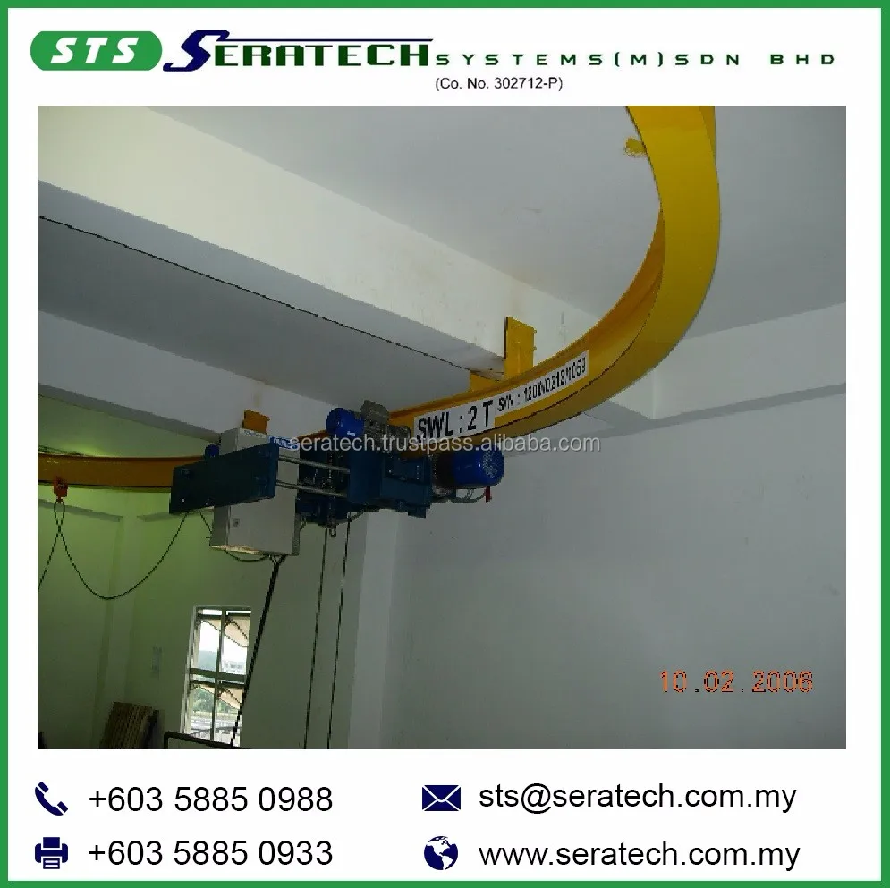 High Quality Custom Design Monorail Curve Type Track Hoist Monorail ...
