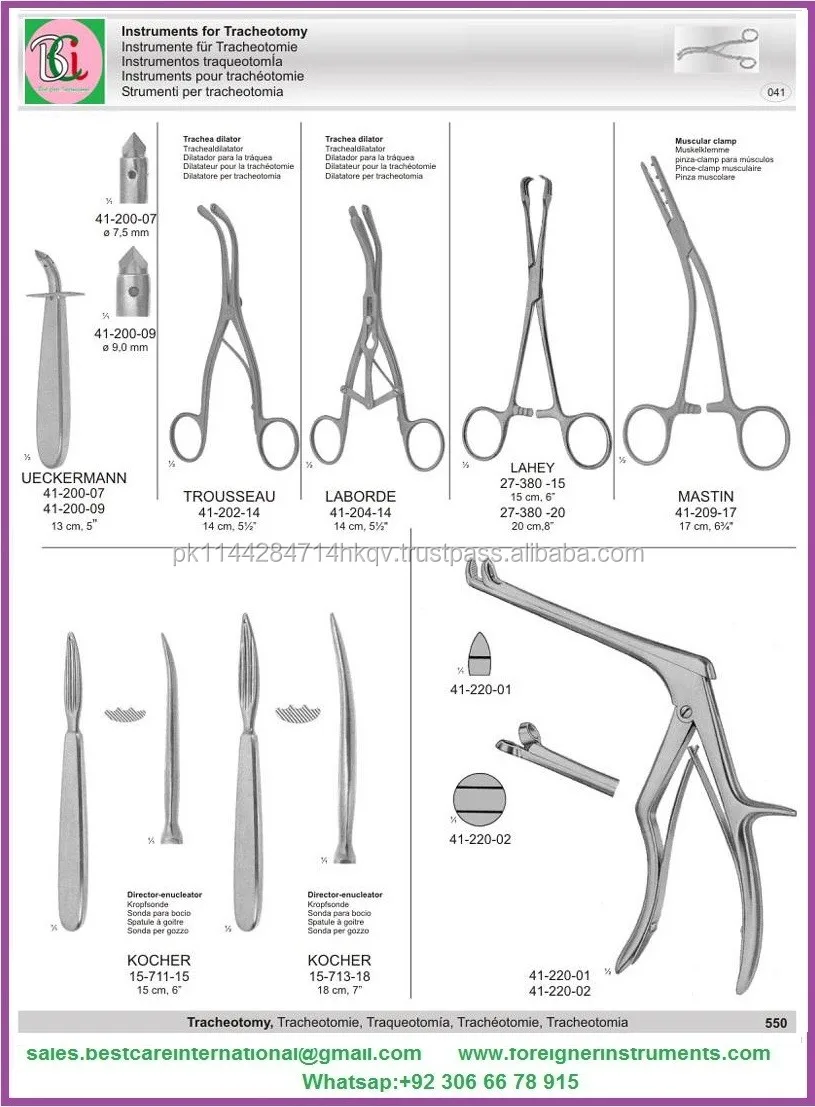 Lahey Trachea Forceps - Durable Steel Surgical Instruments