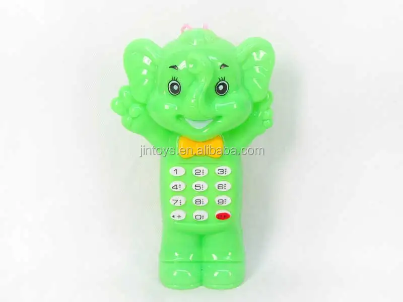 Plastic Musical Cartoon Phone Toys Elephant Shape Baby Mobile Phone Toy ...