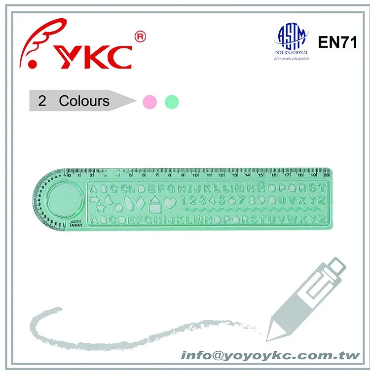 High Quality Plastic Letter Stencil Ruler - Buy Letter Stencil,Letter ...