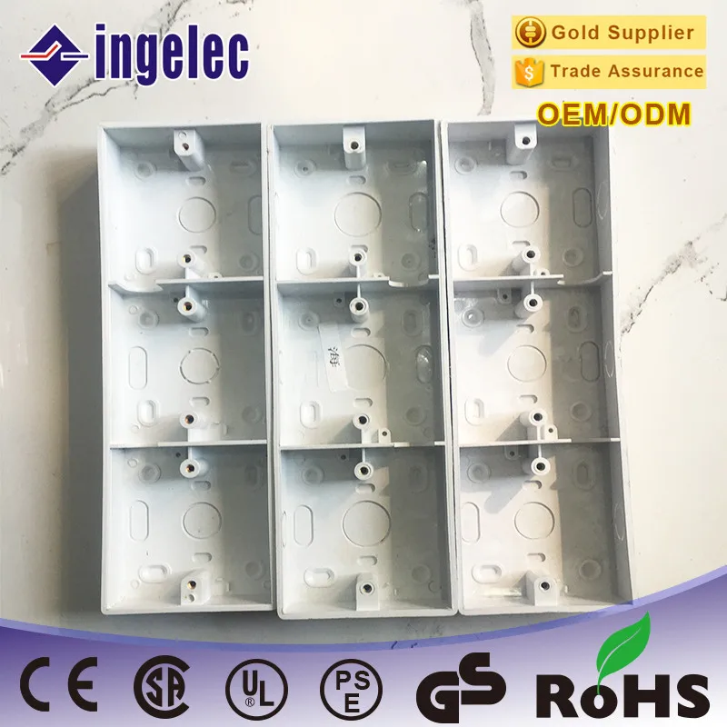 Fireproof Electrical Single Double Three Pvc Gang Boxes 3.5mm 3mm 2 ...