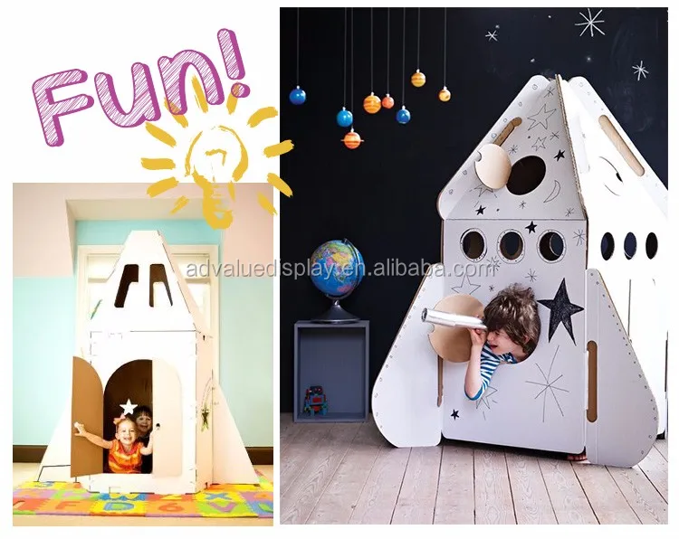 Cardboard Rocket Playhouse Cardboard Cubby House - Buy Cardboard Cubby ...