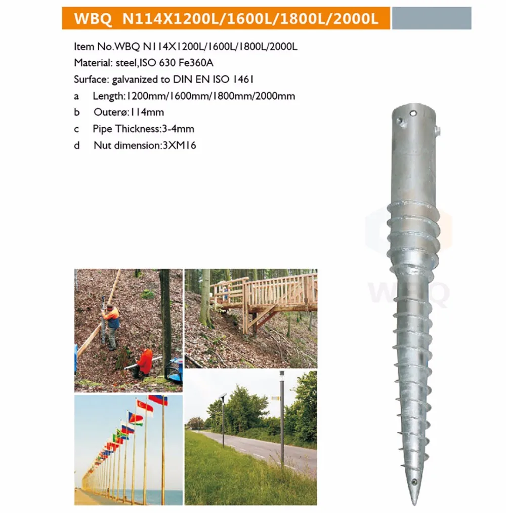 Deep Construction Foundation Ground Screws - Steel Earth Anchors