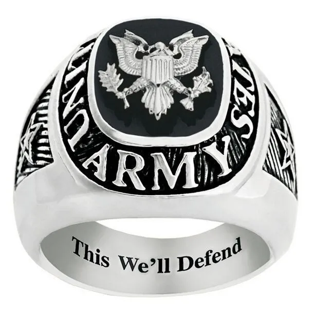 Stainless Steel Army Ring United States Army Rings Us Army Ring Jewelry ...