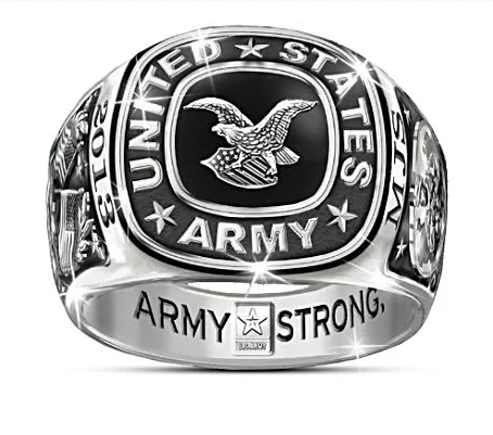 Stainless Steel Army Ring United States Army Rings Us Army Ring Jewelry ...
