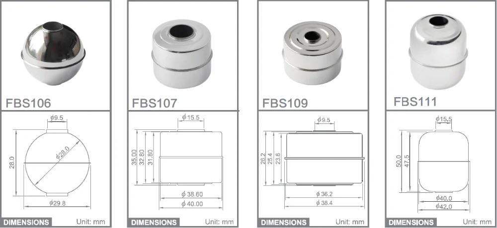 Cylinder Model Stainless Steel 304 316 Magnetic Float Ball 41*50mm ...