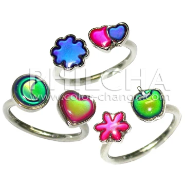 Fashion Children Kids Jewelry Mood Changing Color Ring With Rhinestones ...