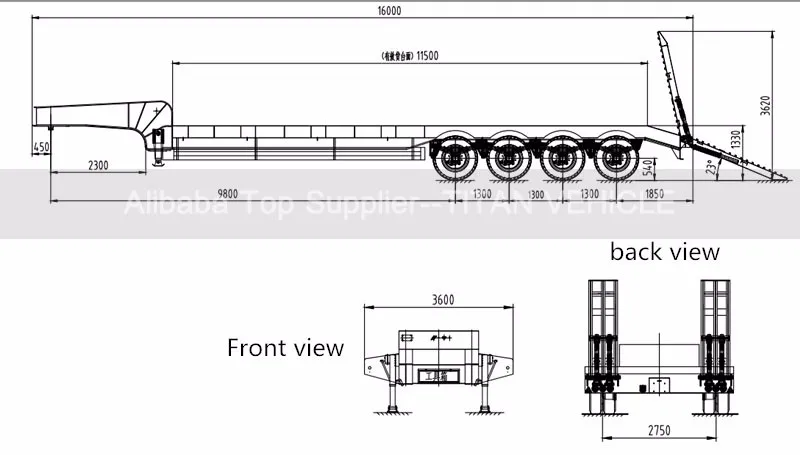 Heavy Duty Trailer Semi Low Loader For Sale Malaysia - Buy Low Loader ...