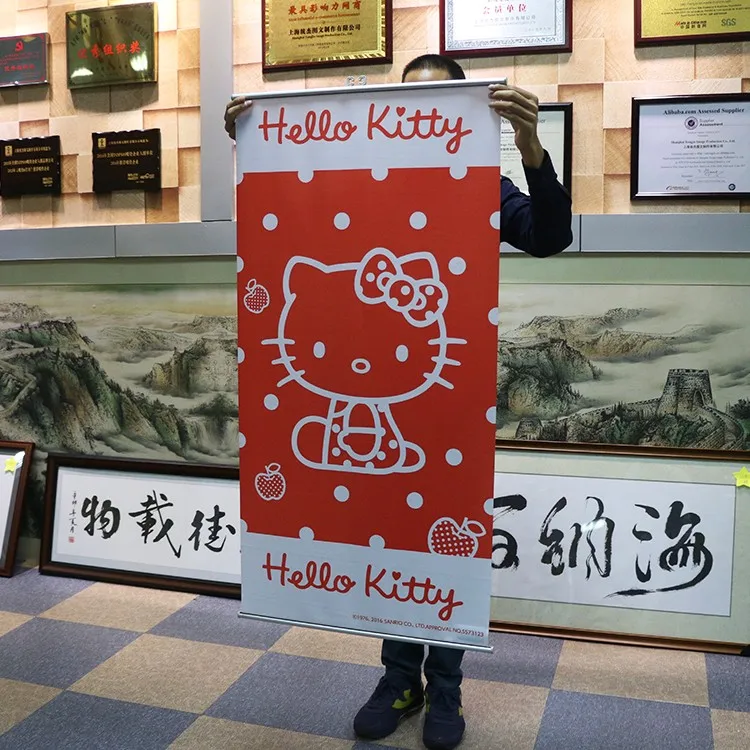 Free Sample Custom Wall Scroll Hanging Banner,Hanging Advertising ...