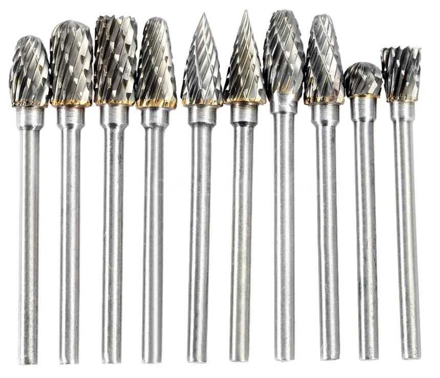 10 Pcs K25 Double Cut Tungsten Carbide Cutter Rotary Burrs Set Buy