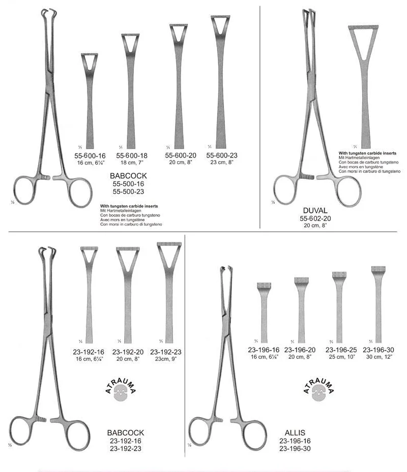 Allis Atraumatic Tissue Forceps TC - OEM Surgical Instruments