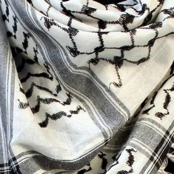 Black And White Palestinian Scarf Keffiyeh - Buy Palestinian Scarf ...