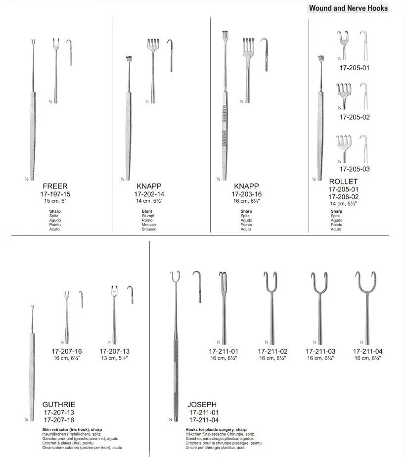 Rollet Wound Hook Rolled Wound And Nerve Hook Retractor - Buy Rollet ...