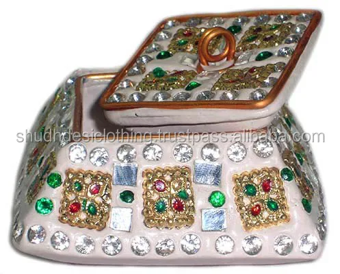 Unique Lac Round Boxes / Indian Trinket Boxes - Buy Glittering Lac ...