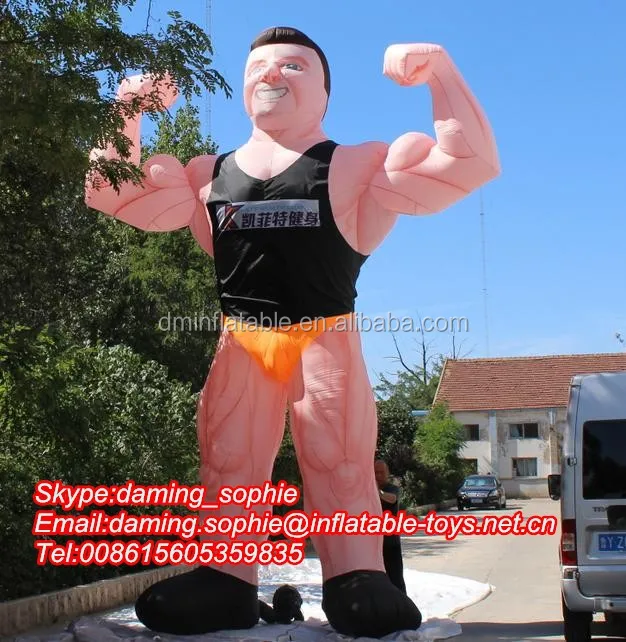 Inflatable Bodybuilding Muscle Man Cartoon For Outdoors Exhibition ...