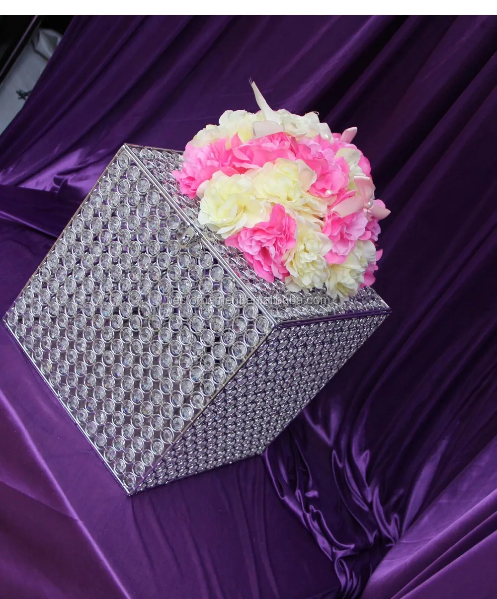 Large Crystal Beaded Money Box,Square Wedding Decorative Money Box ...