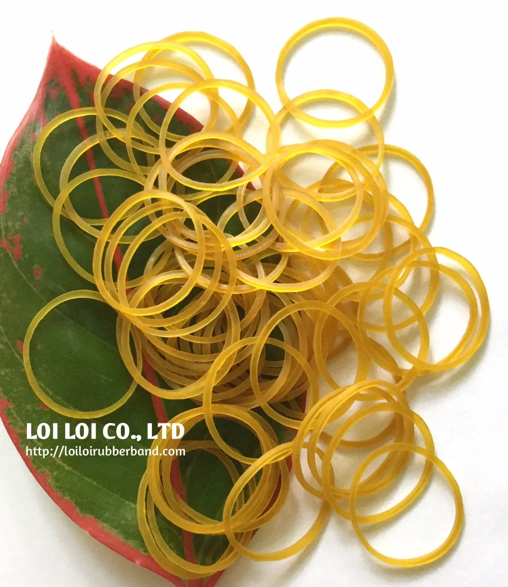 Thin Yellow Rubber Bands Size No. 18 Elastik / Latex Free Diameter 45mm ...