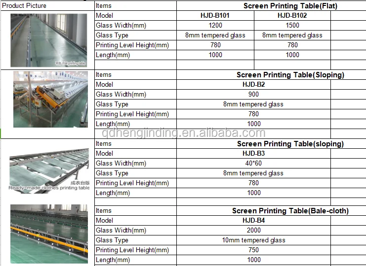 Flat Fabric Screen Printing Table | Bale-cloth Screen Printing Table ...