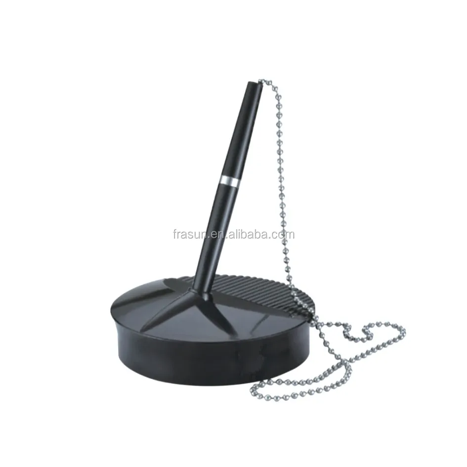 Ballpoint Pen Secure Chain Attached Base Stays Stand Desk Pen - Buy ...