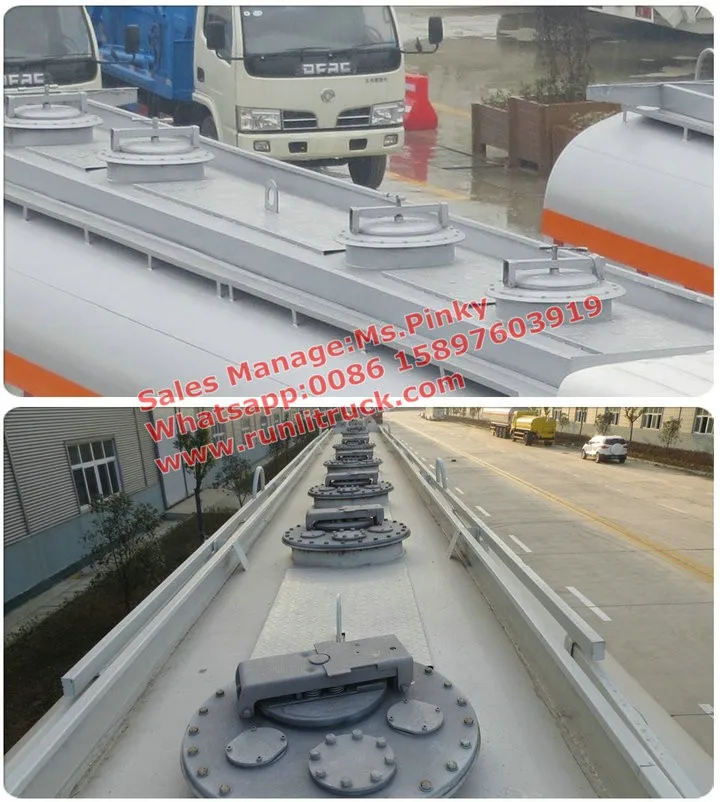 Stainless Steel Tanker Trailer 37500liters Methanol Transportation Semi ...