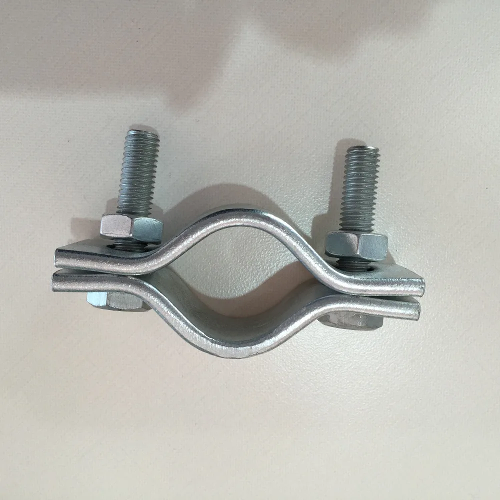 High Quality Metal Pipe Clamp Flat Steel Pipe Clamps With Three Bolts ...