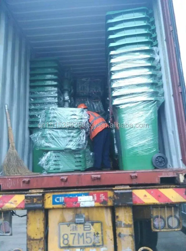 Plastic Wheeled Waste Bin 1100 Liter Green Trash Container - Buy ...