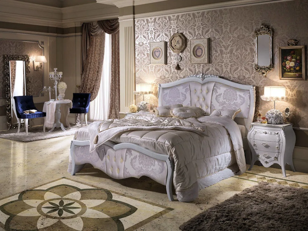 White Victorian Luxury Bed Room Set - Buy Bed Room Furniture,Wooden Bed ...