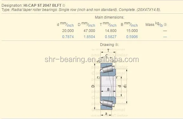 Auto Taper Roller Bearing St2047 Md731906 Koyo Tapered Bearing - Buy ...