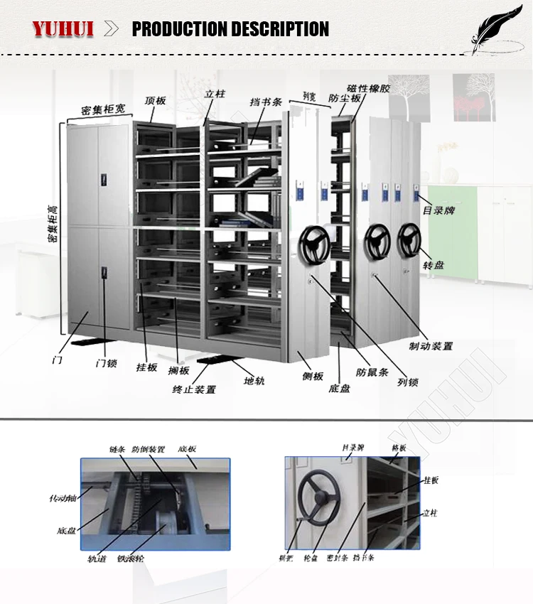 High Density Filing Storage System Mobile Compactor Office Filing ...