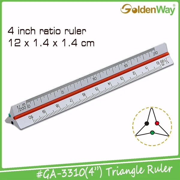 4" Metal Aluminium Ratio Scale Ruler - Buy Ratio Ruler,Drawing Ruler ...