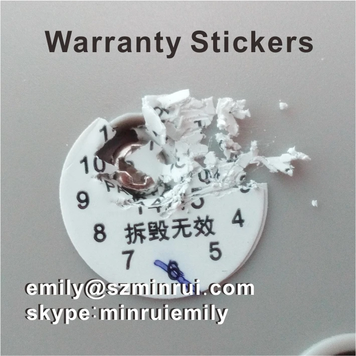 Custom Round Black Printed Warranty Screw Adhesive Label,Warranty Void ...