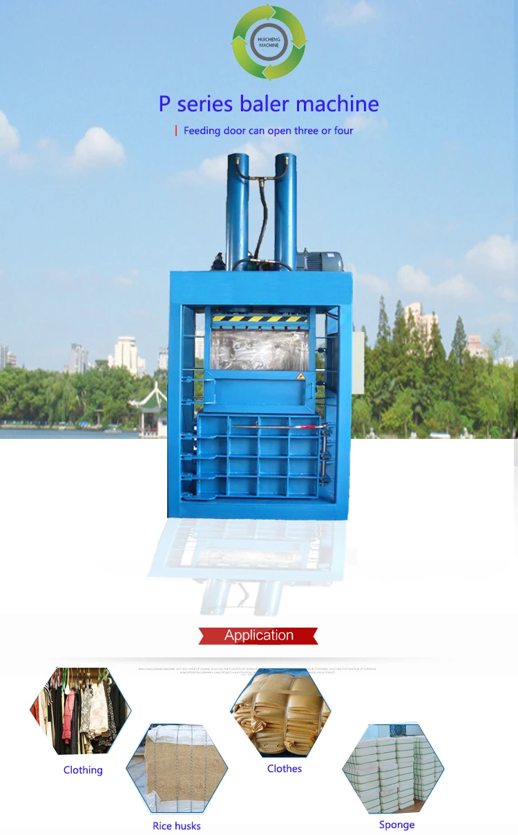 Hydraulic Vertical Wool Bale Packer Baler Press Machine - Buy Wool ...