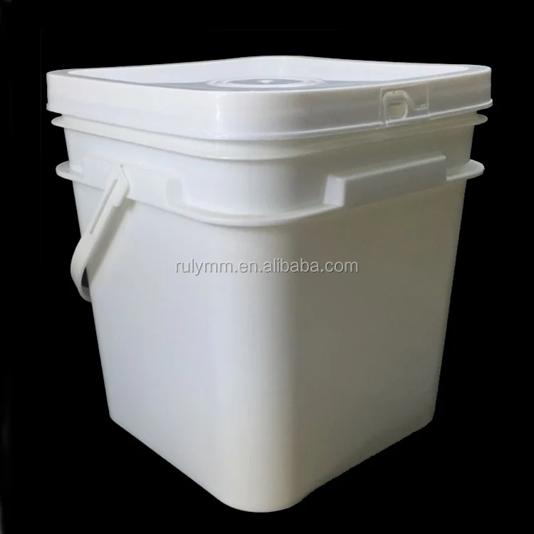 10L Clear Square Plastic Bucket - Food Grade & Customizable