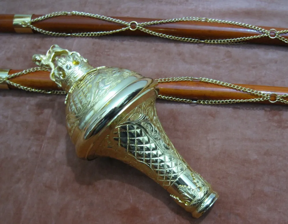 Drum Major Mace Pole Gold Plated With Storage Bag / Pouch - Buy Mace ...