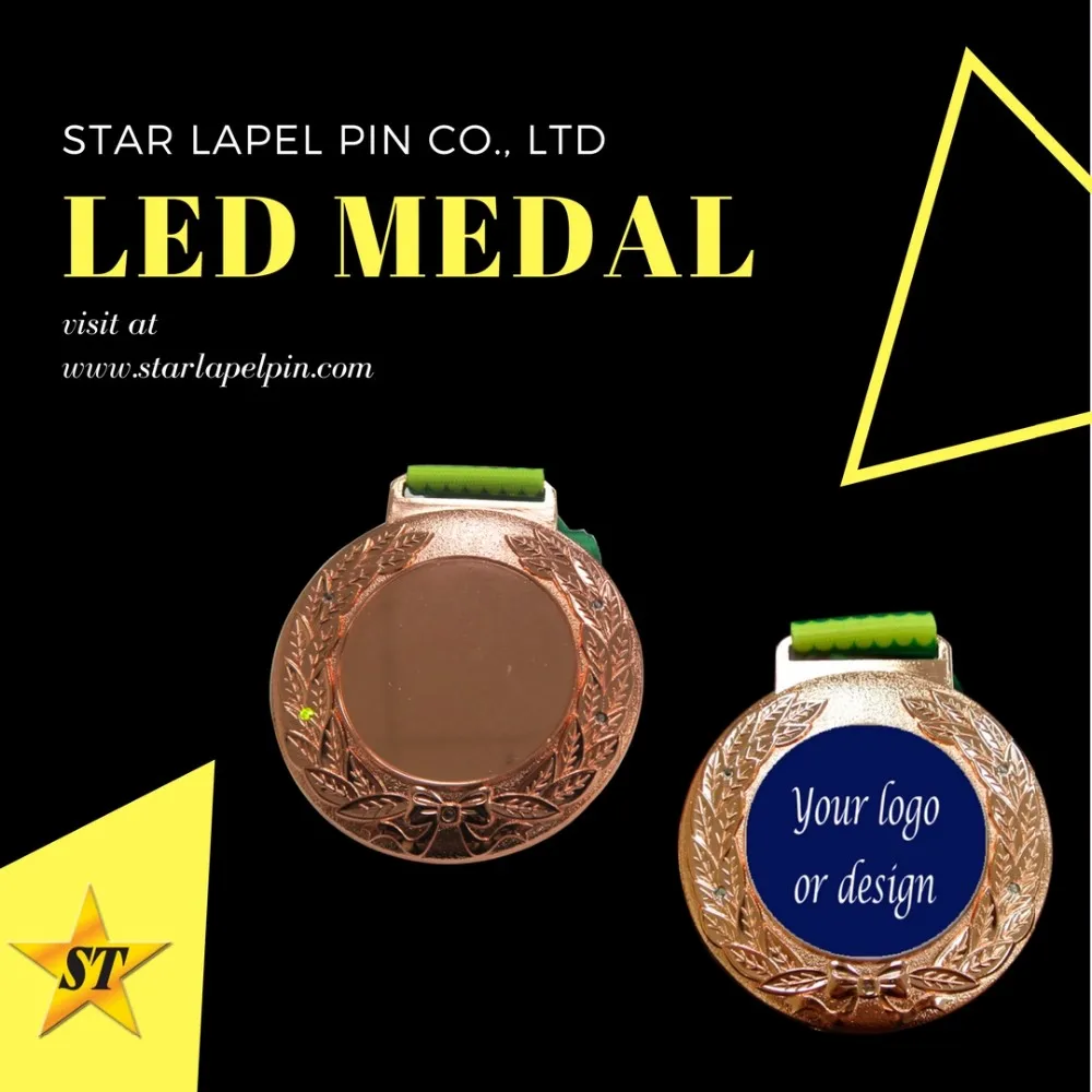 Gold Silver Bronze Led Light Up Medals - Buy Gold Medals,Gold Silver ...