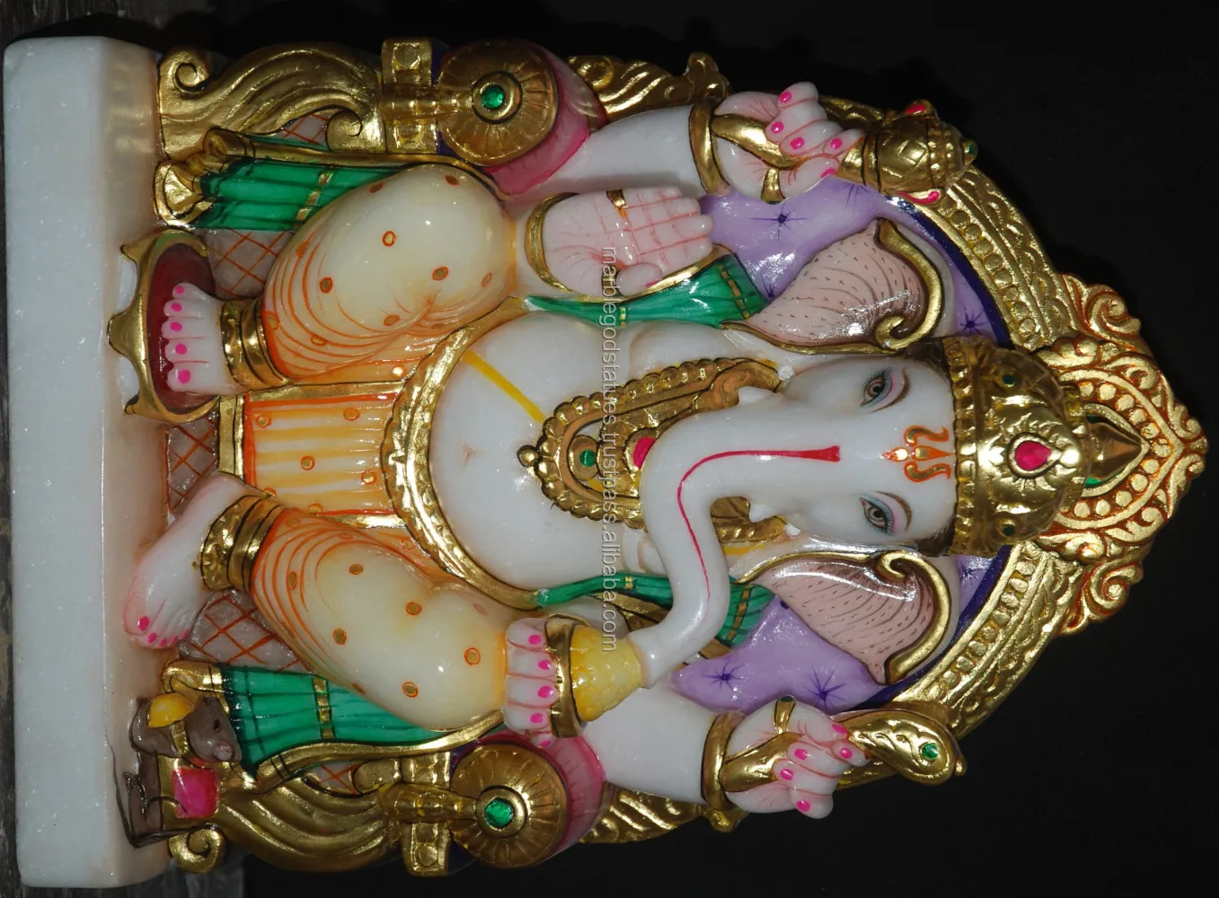 White Marble Ganesh Murti Hand Carved - Buy Hand Carved Latest Design ...