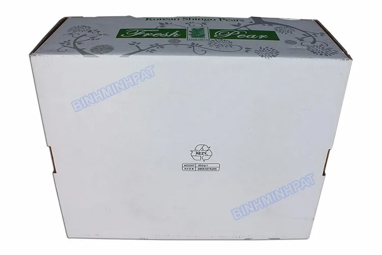 White Corrugated Fresh Pear Packing Boxes Fruit Cartons Manufacturer ...
