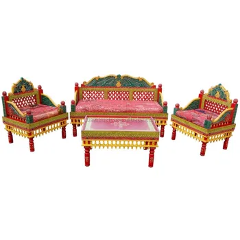 Traditional Handmade Solid Wood Sofa Set,Pakistani Regional Folk ...