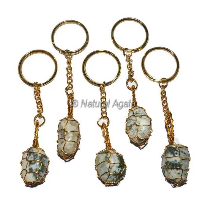 Online Moonstone Cage Keychain From Natural Agate | Moonstone Keychain ...