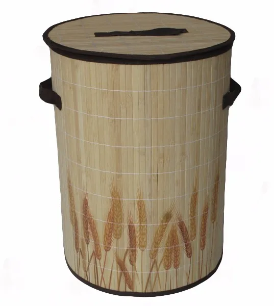 Handmade Bamboo Storage Barrel With Barley Design - Buy Storage Barrel ...