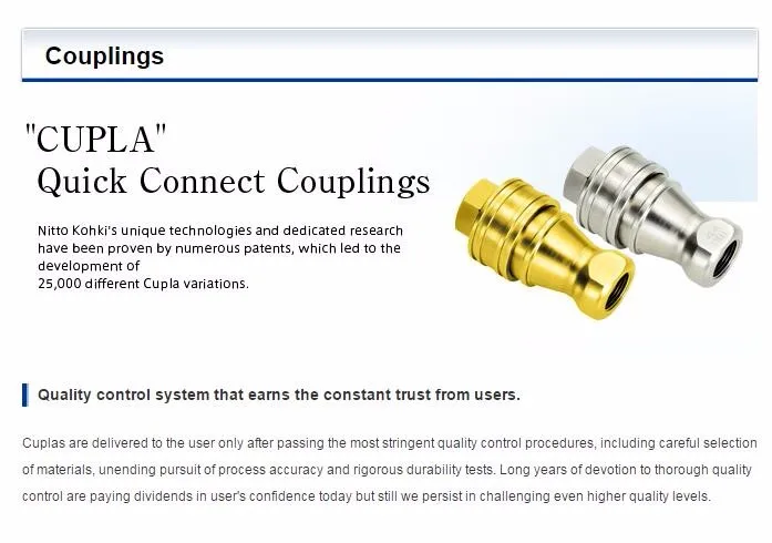 Various Nitto Kohki Hi-cupla,Quick Connect Couplings 40ph For Air Line ...